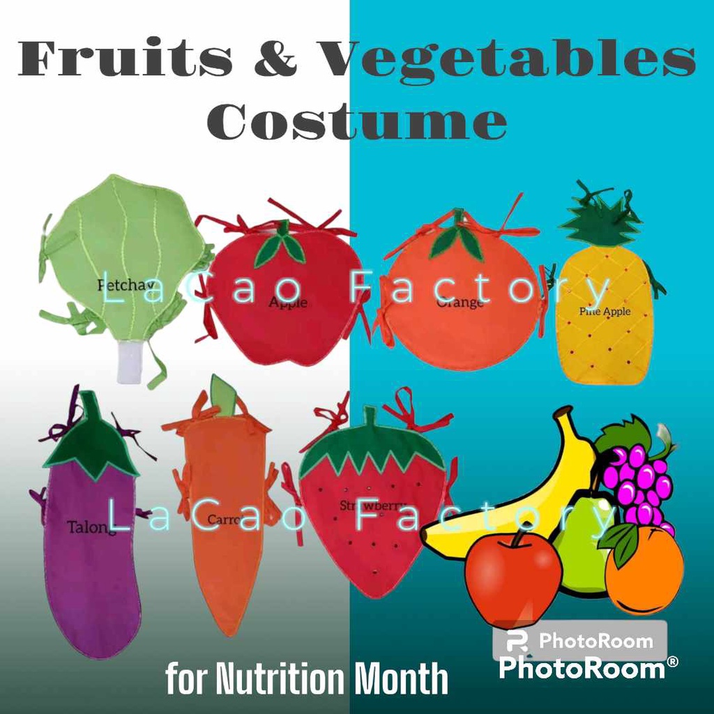 Do Lacao Nutrition Month Costume Fruits and Vegetables for Kids | Shopee Philippines
