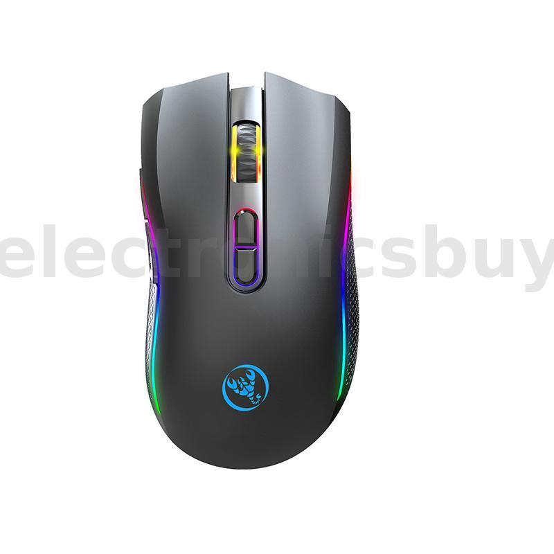 HXSJ T69 2.4G Wireless Gaming Mouse with RGB Lighting 1000-4800DPI Type ...