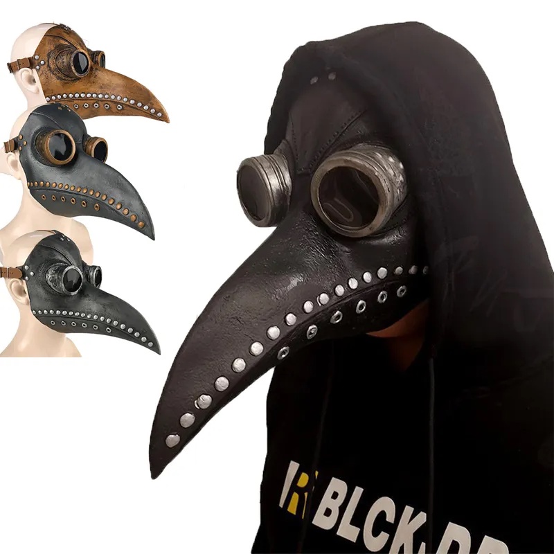 Halloween Plague Doctor Bird Mask Long Nose Beak Cosplay Steampunk ...