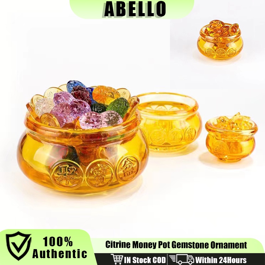 Citrine Money Pot Money Bowl For Business Prosperity Good Fortune Lucky ...