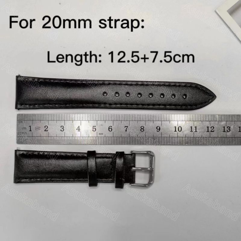 12-24mm Genuine Leather Strap Cowhide Watch Band Quick Release Plain ...