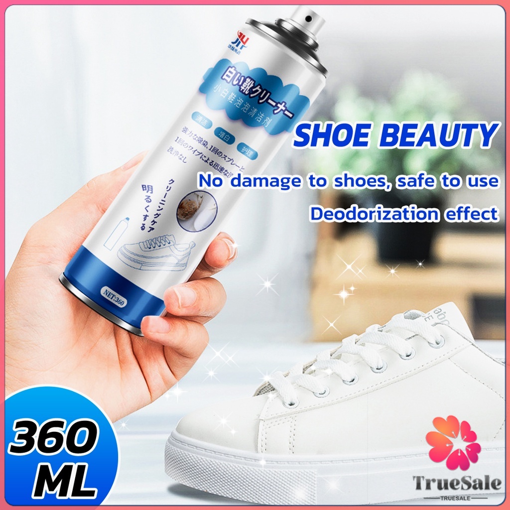 TRUESALE 360ml White Shoe Cleaner Sneaker Yellow Stain Remover Spray ...