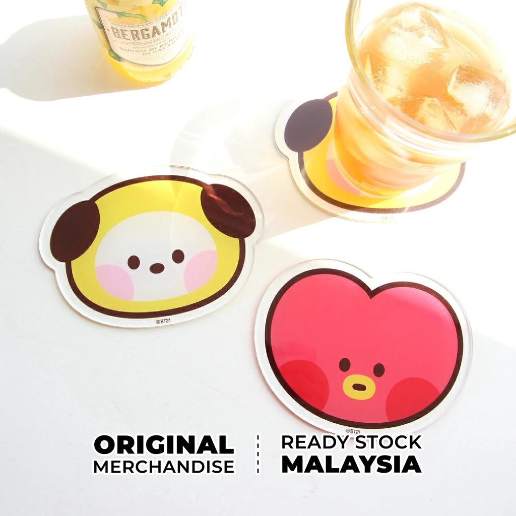 [OFFICIAL] BT21 Minini Face Acrylic Coaster BTS BT21 TinyTAN BangTan ...