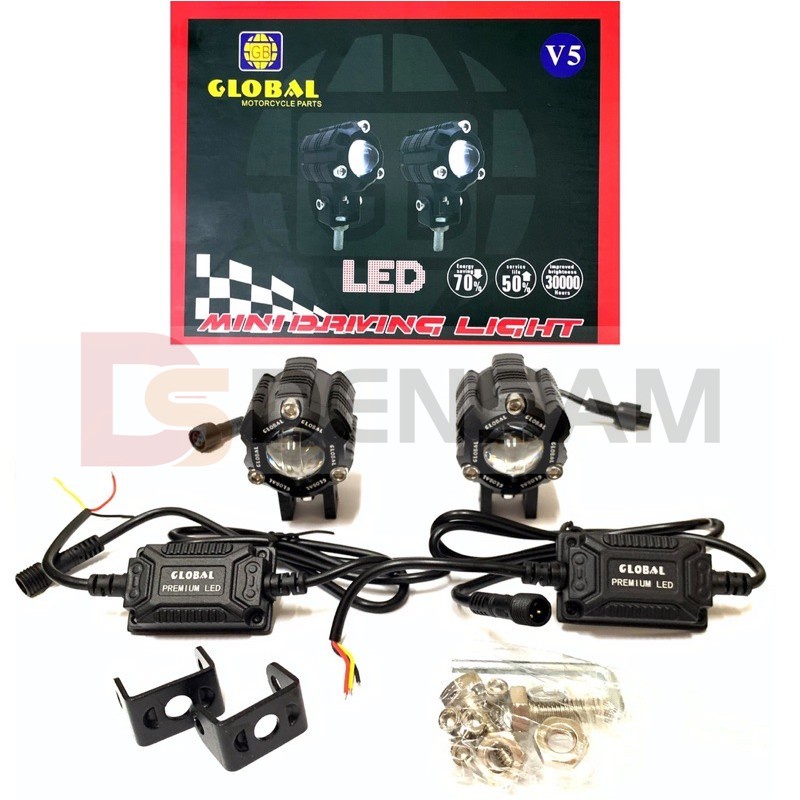 Car Motorcycle Orignal Mini Driving Light V5 LED Anti Fog | Shopee ...