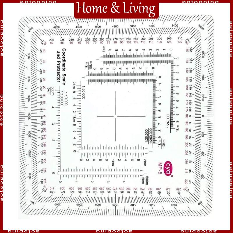 AOTO Military Style MGRS UTM Coordinate Grids Reader and Protractors ...