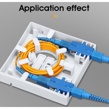 2-port FTTH Optical Fiber Terminal Box Socket Panel Wall-Mounted Socket ...