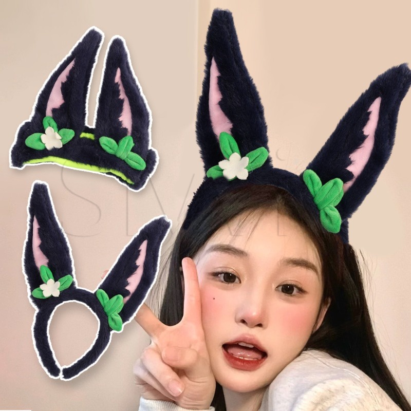 Girls Lovely Cartoon Plush Hair Hoop Sweet Rabbit Ear Party Elastic