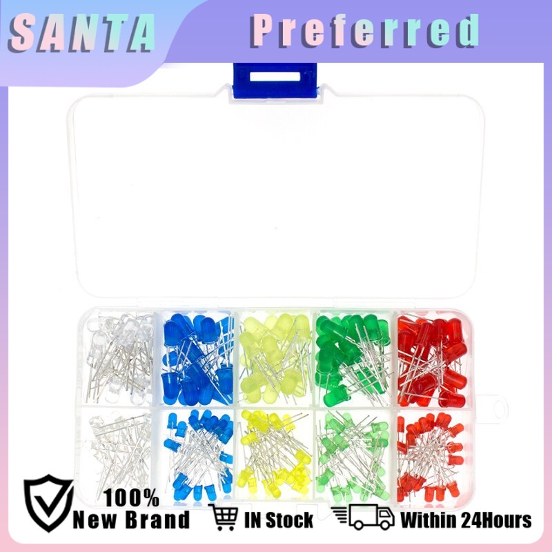 3/5mm Led Diode Light Kit With Box 300Pcs/Box Mixed Color Red Green ...