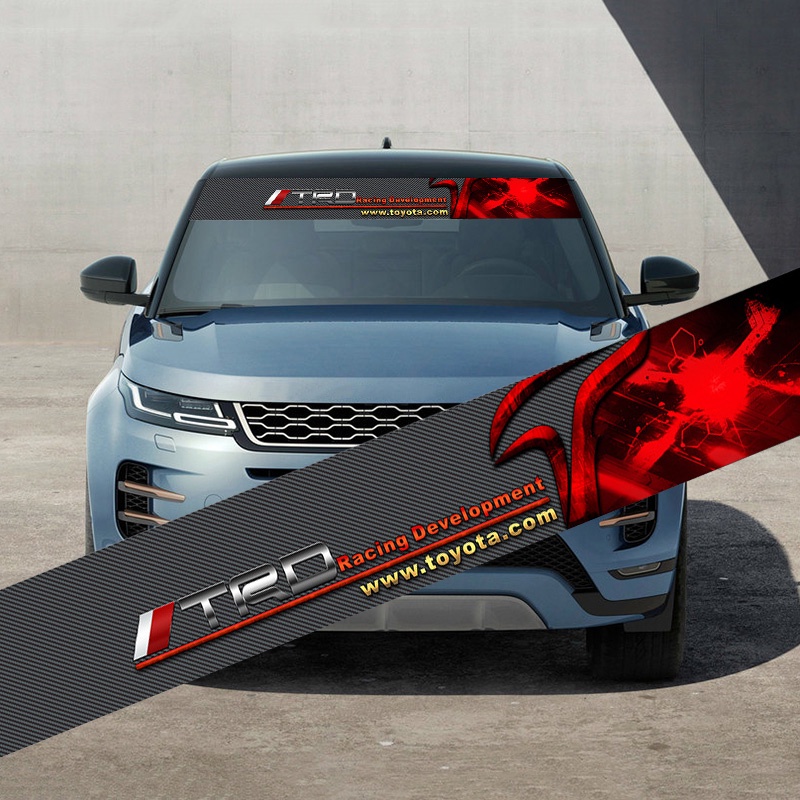 130*21cm Carbon Fiber Car Front Windshield Sticker Auto Rear Window ...
