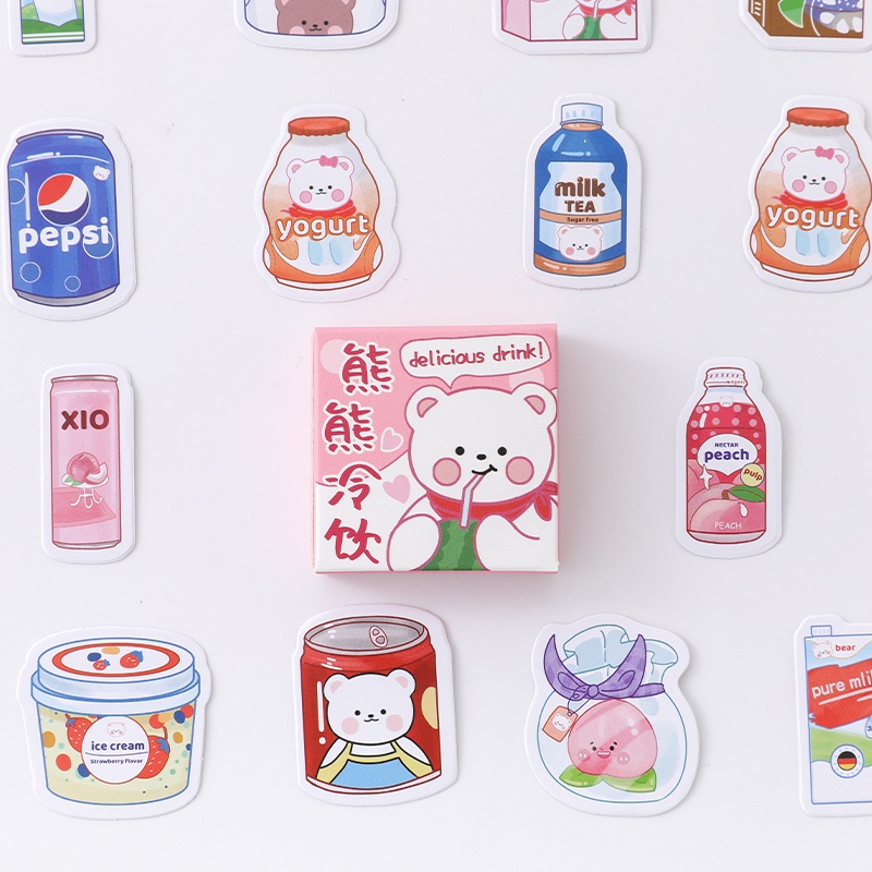 Imoda 46sheets/box Cute Cartoon Stickers Scrapbook Decorative DIY ...