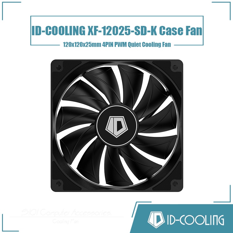 ID-COOLING XF-12025-SD-K Case Fan 120mm 4PIN PWM Temperature Control ...