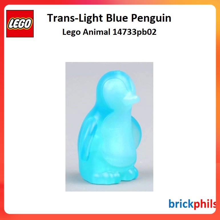 Lego Animal 14733pb02 - Trans-Light Blue Penguin | Shopee Philippines