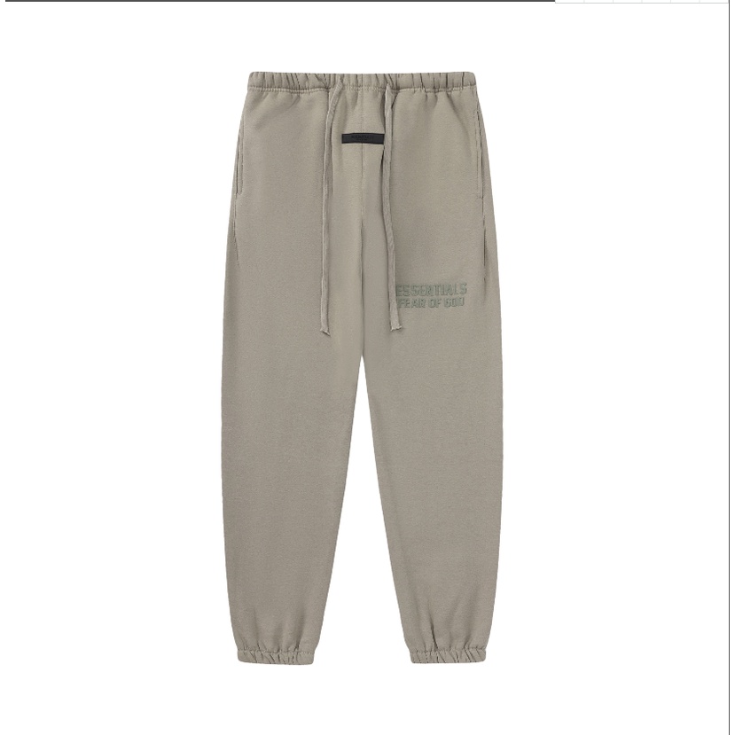 High Street Men's and Women's FOG ESSENTIALS New Loose Double Thread Letter Flocking Printing ...