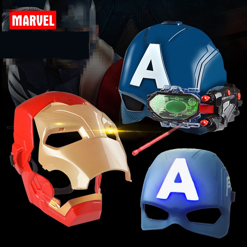 Marvel Luminous Ejection Mask Cosplay Spider Man/Iron Man/Captain ...