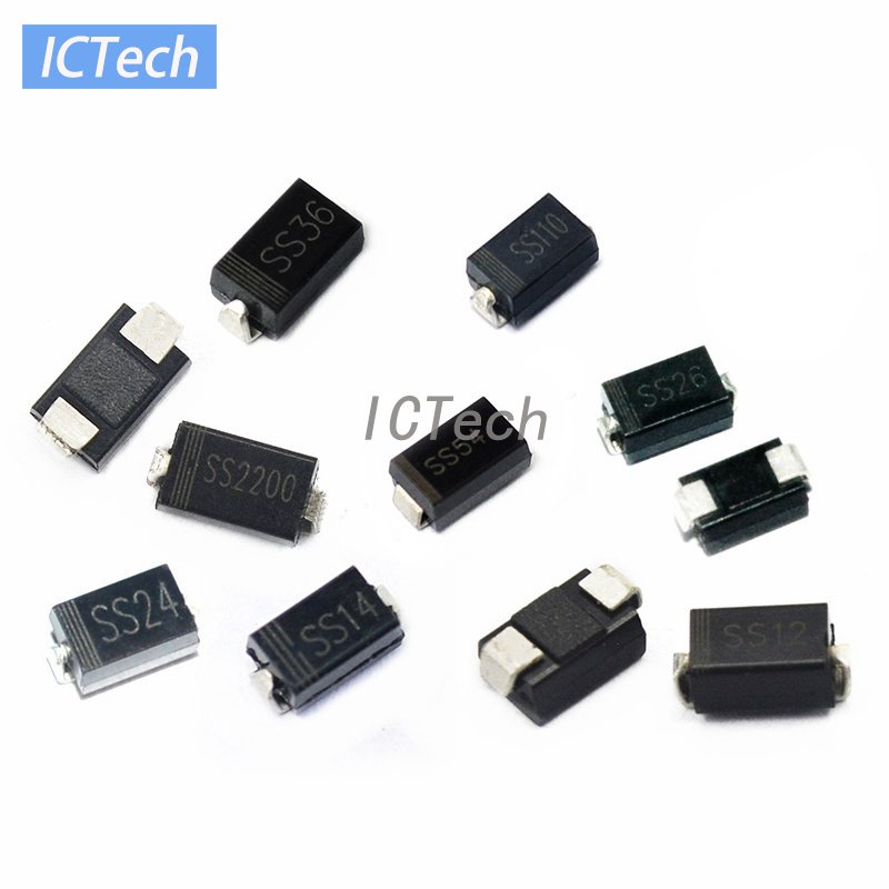 100Pcs/50Pcs SS14 SS24 SS210 SS34 SS36 SS54 1N5822 SMA Original SMD ...