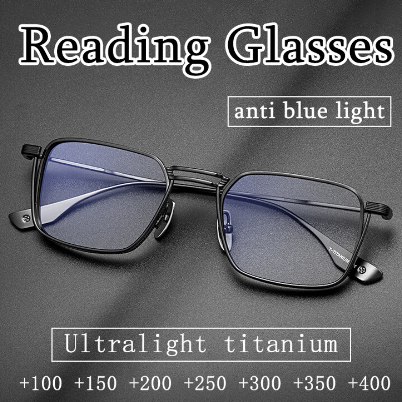Fashion metal frame strong anti-blue light lens men's presbyopia ...