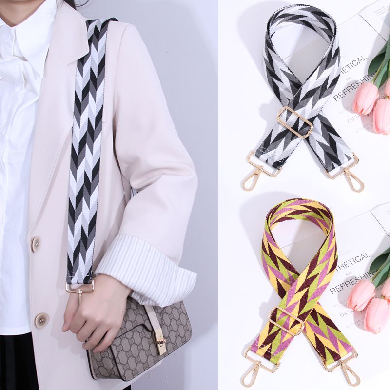 Female Bag Accessories Replacement 5cm Wide Shoulder Strap Jacquard ...