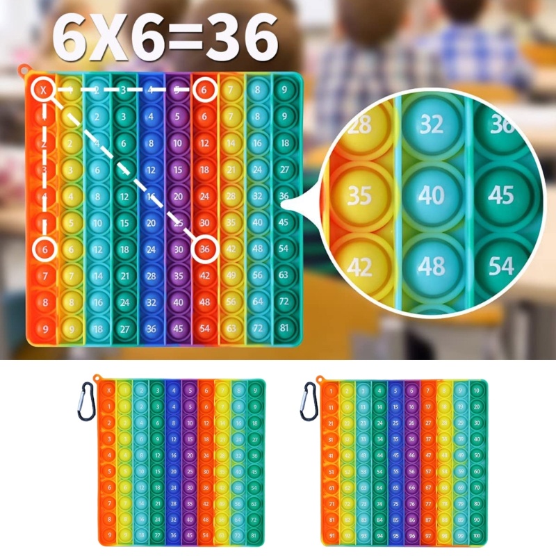 DE Number Pop It 1-100 Multiplication Fidget Toy Multiplication Chart ...