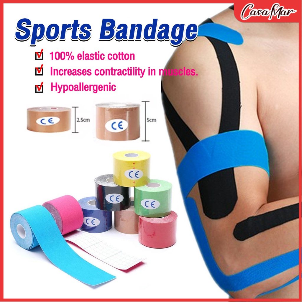 C.M. 5m Bandage Wrap Self Adhesive Elastic Sport First Aid Medical ...
