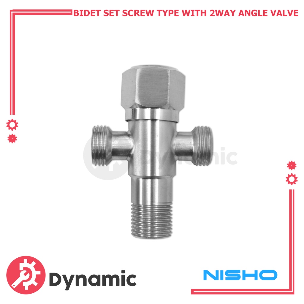 Nisho SUS304 Stainless 2 Way Angle Valve 1/2 NPT ( 20mm ) x 1/2 NPT ...