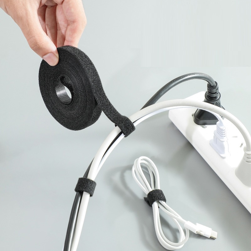 1M/3M/5M Wire Organizer Velcro Cable Ties, Fastening Tape Cable Ties ...