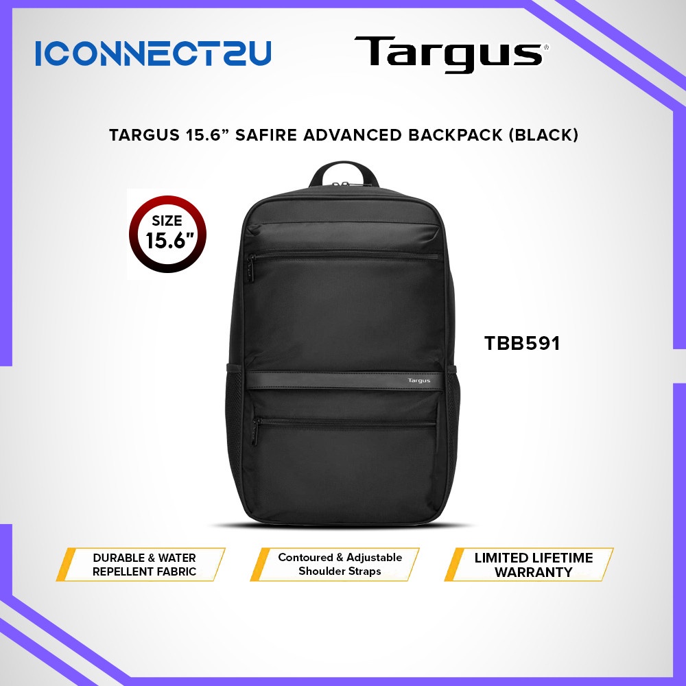 Targus 15.6" Safire Advanced Backpack - Black (TBB591) | Shopee Philippines