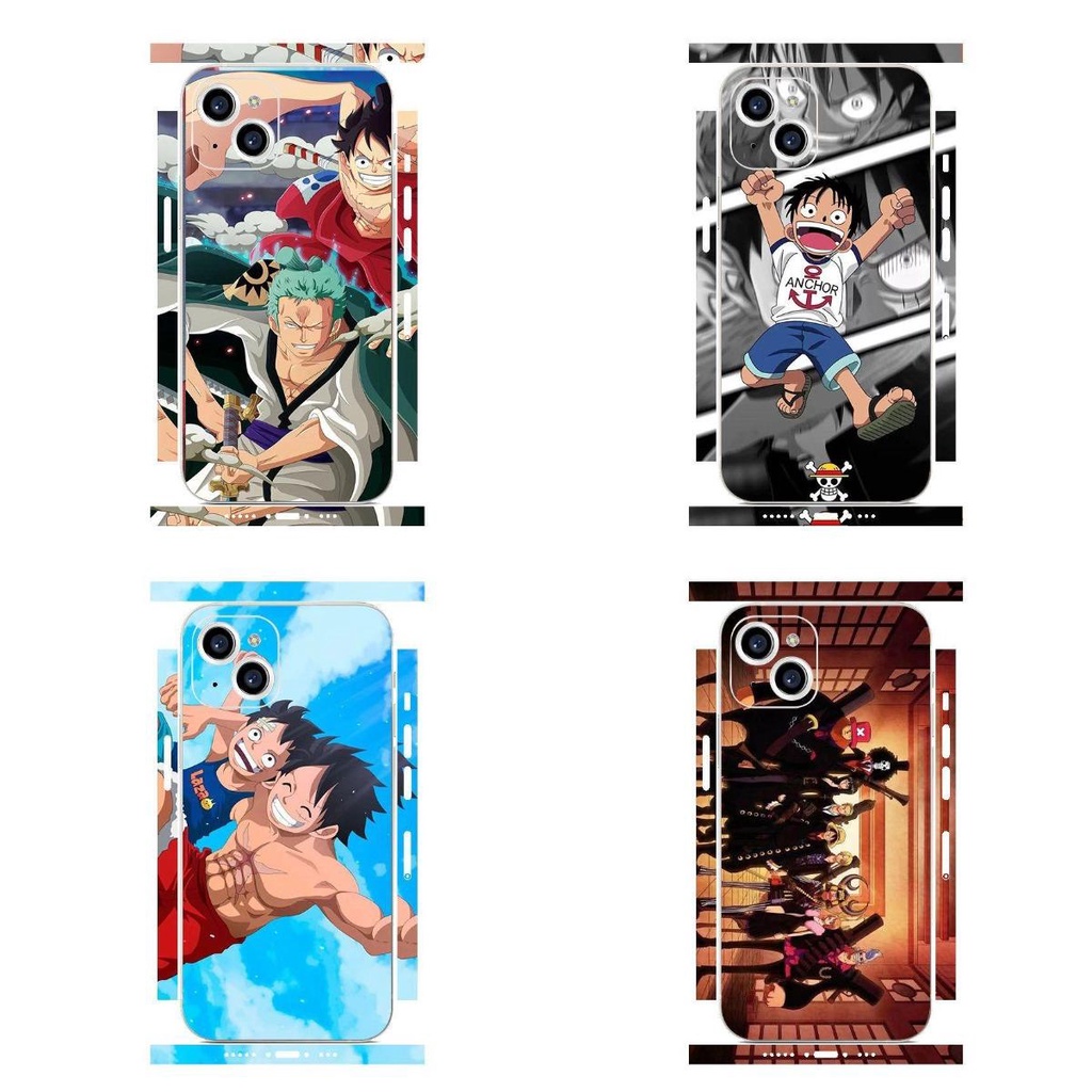 Cartoon ONE PIECE Luffy Decal Skin for iPhone 13 12 Pro Max Back Screen ...