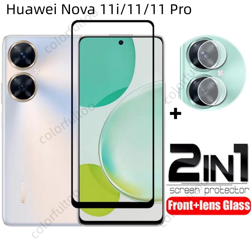 2 in 1 Front Tempered Glass For Huawei Nova 11i 11 i 11 Pro Ultra 11Pro Nova11i Nova11Pro 4G 5G ...