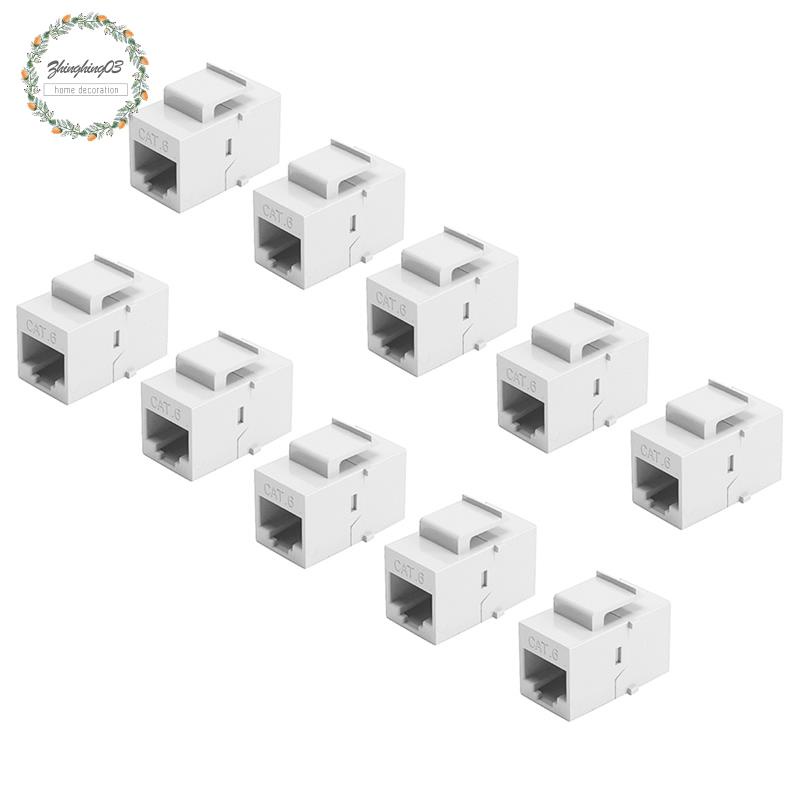 50Pcs RJ45 Connector Keystone Jack Cat6 Extension Coupler Ethernet ...