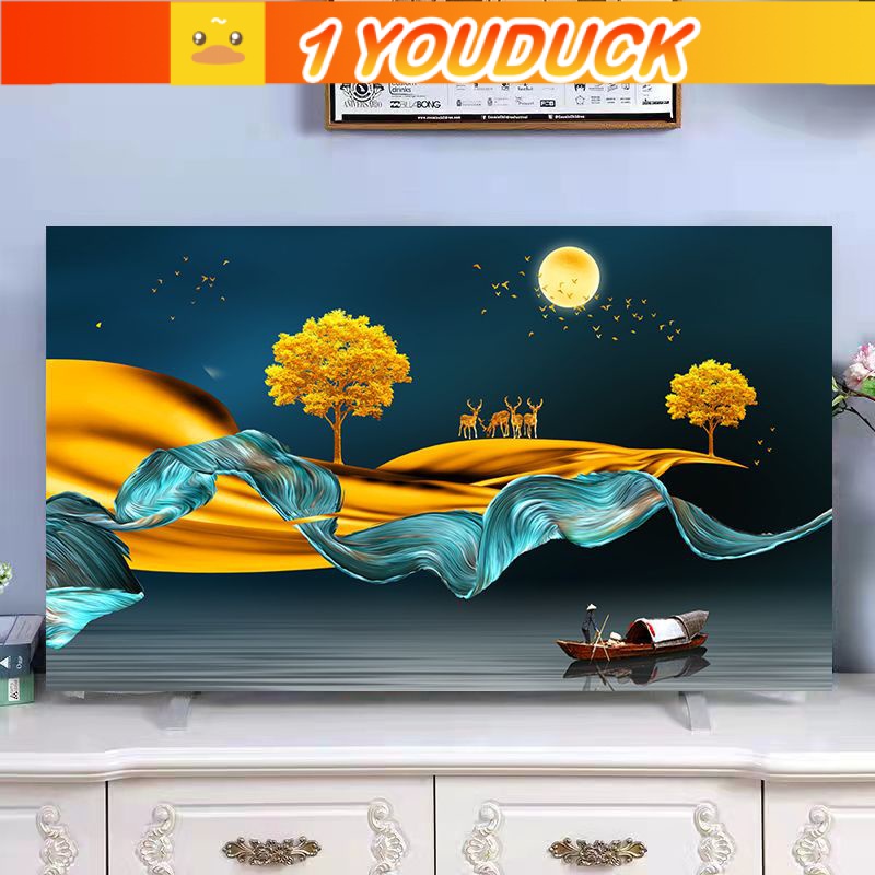TV dust cover Chinese high-end luxury velvet 55 inch LCD monitor set 42 ...