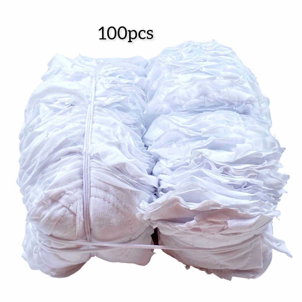 H&H 50pcs / 100pcs White Basahang Bilog Multipurpose Round Cleaning ...