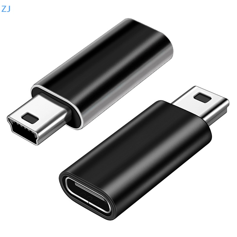 [ZJ] Mini 5 Pin USB Adapter B Male to USB Type C Female Data Data ...