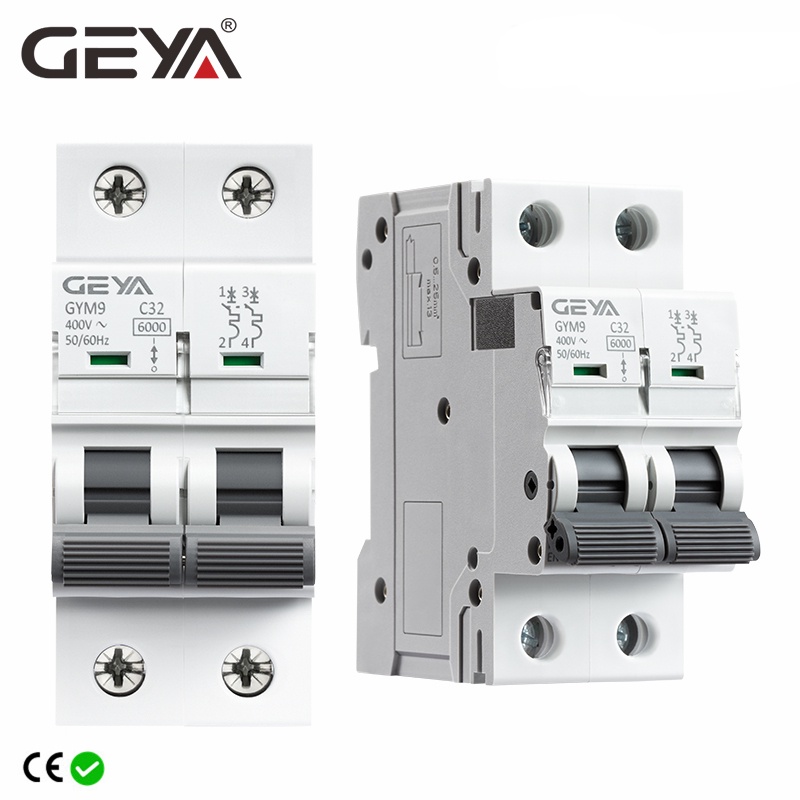 GEYA GYM9 2Pole MCB Din Rail Mini Circuit Breaker 230V 6A-63A AC Type ...