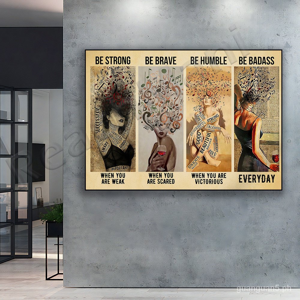 Pstrong black woman poster, inspirational quote retro oster, Black ...