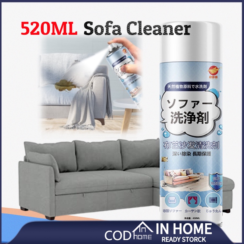 520ML Sofa Cleaner for Fabric No Washing Couch Carpet Cleaner Spray Fabric Foam Cleaner Spray ...