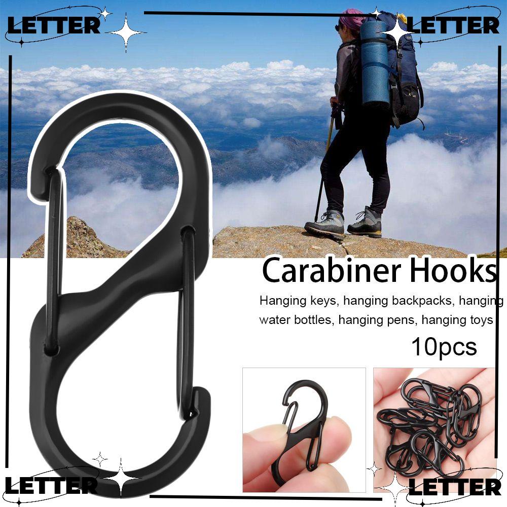 LETTER 10pcs Durable Keychain Hook Anti-Theft Backpack Buckle Zinc ...
