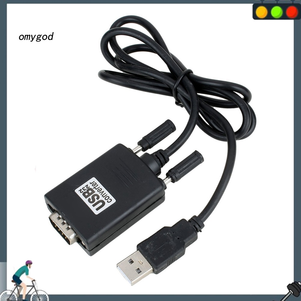 OMG USB to RS232 Serial 9 Pin COM Port DB9 Converter Cable Adapter for ...