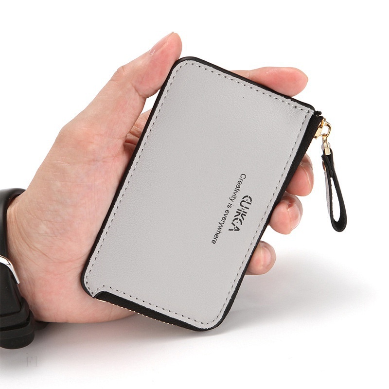 Korean zipper men's pocket card bag creative zero wallet short wallet ...