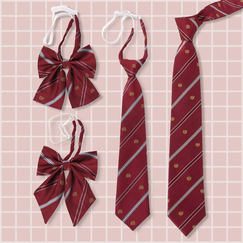 Japanese jk Bow Tie Bachelor's Uniform Burgundy Graduation Photo Bow ...