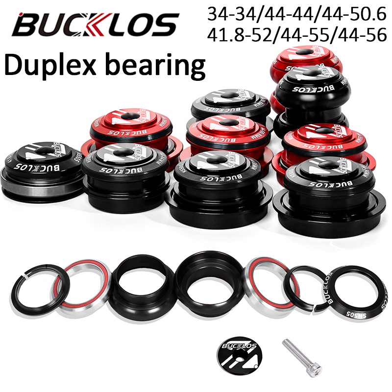 BUCKLOS MTB Road Bike Headset 2PC Sealed Bearing Bicycle Headset 44-44 34-34 44-55 Tapered ...