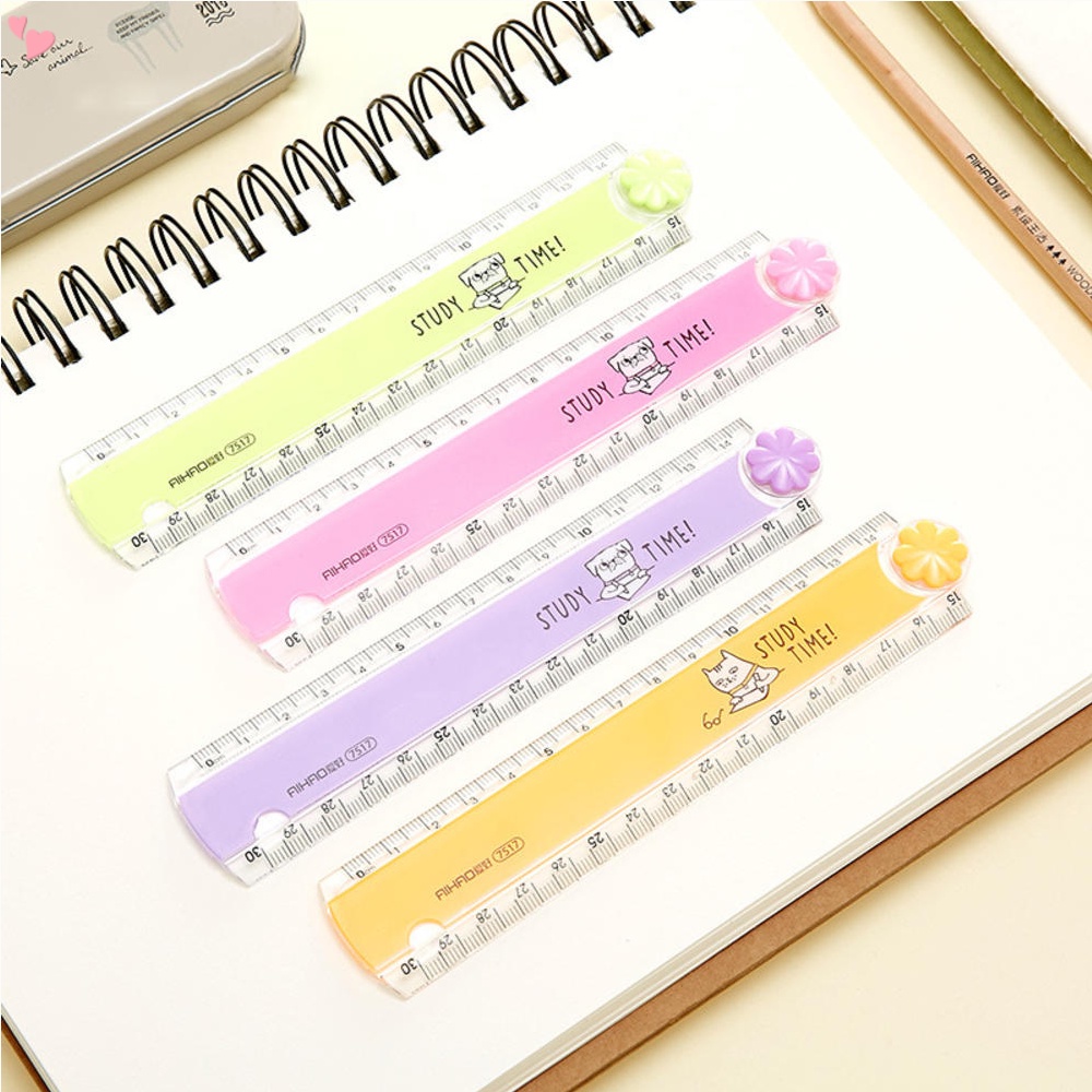 Colorful Cute Folding Ruler Student Ruler Geometric Drawing Plastic ...