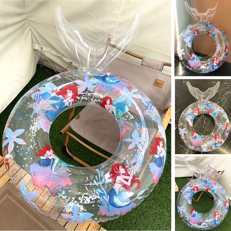 JETYEL Mermaid Swim Ring for Children Pool Float Adult Inflatable ...