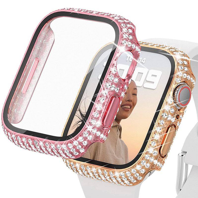 Apple Watch Case Accessories Diamond Screen Protector tempered glass ...