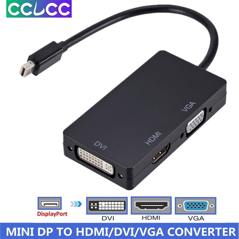 CCLCC 3 IN 1 Mini Display Port Converter Mini Displayport to VGA/DVI ...