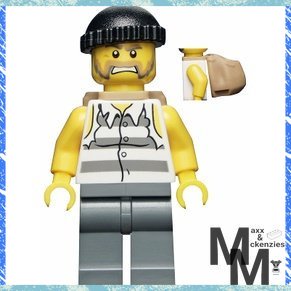 Jail Prisoner, Torn out Sleeves, Backpack LEGO City Police Minifigure ...