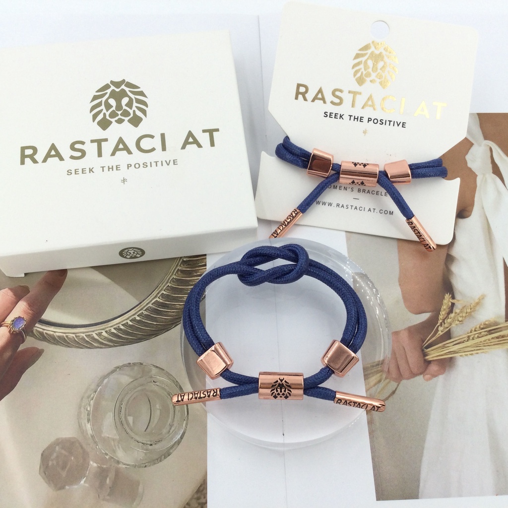 RASTAClAT Leather bracelet Mini Knot batik Blue Leather With Premium ...