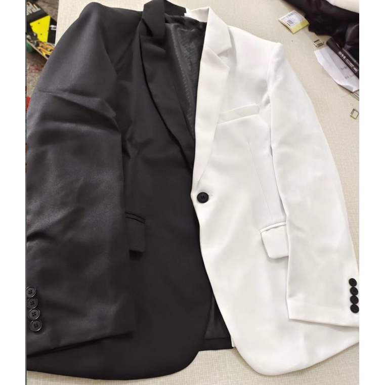 [Shipped on the same day] men's personalized color matching suit ...