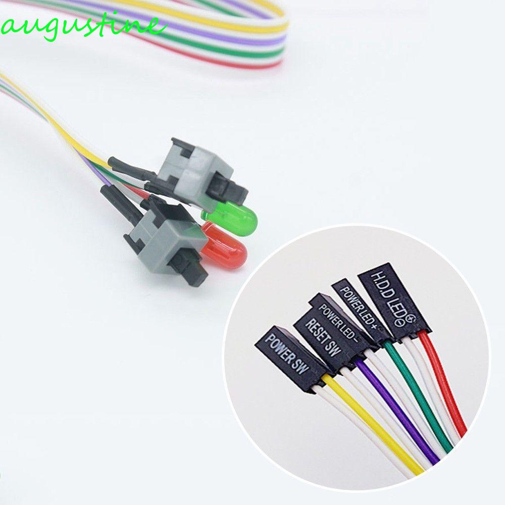 AUGUSTINE 65cm Computer Cables ATX Case Reset Connectors HDD LED Light ...