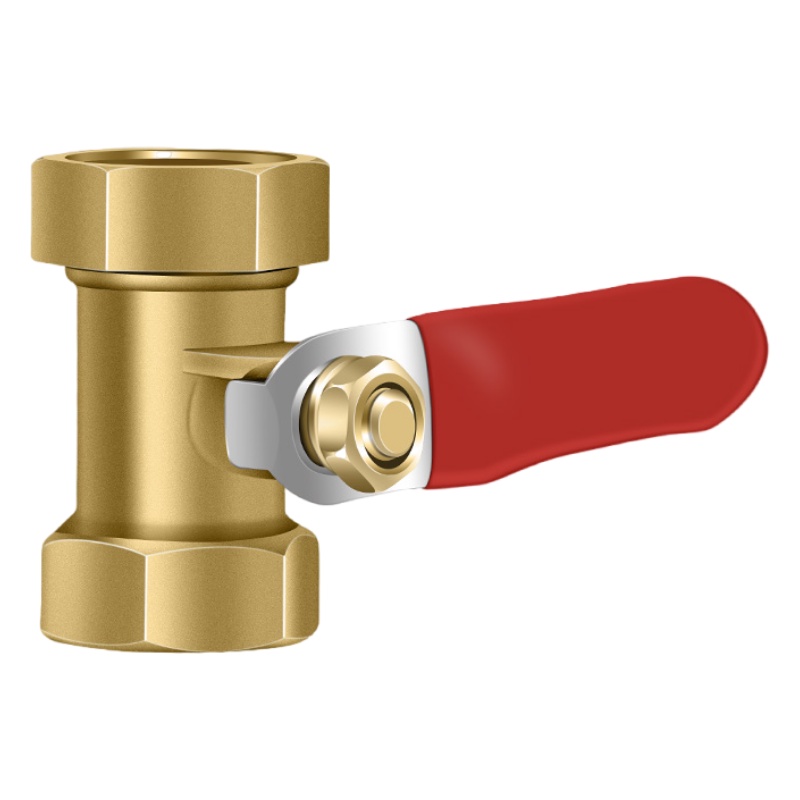 Red Handle Mini Brass Ball Valves 1/4" 3/8" 1/2" 1/8 Male Female Thread ...