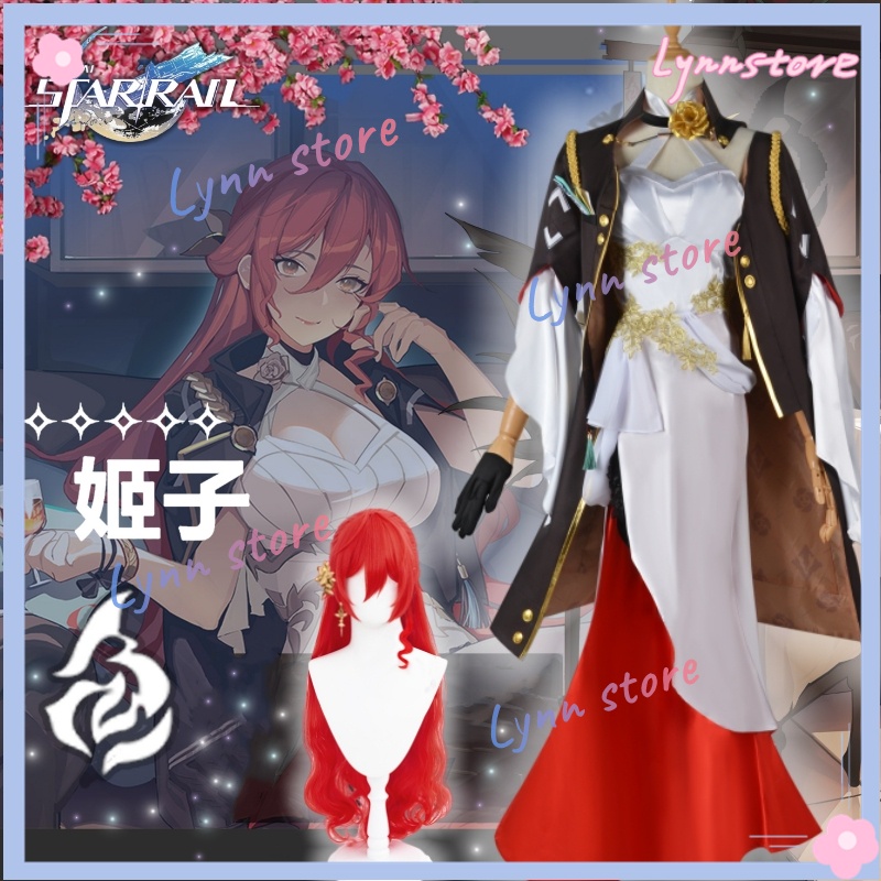 Game Honkai: Star Rail Cosplay Costume Honkai Himeko Wig Long Sexy ...